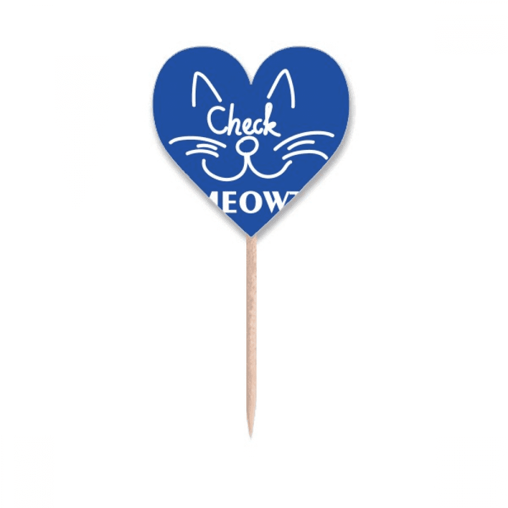 Check Cat Face Beard Art Deco Fashion Toothpick Flags Heart Lable ...