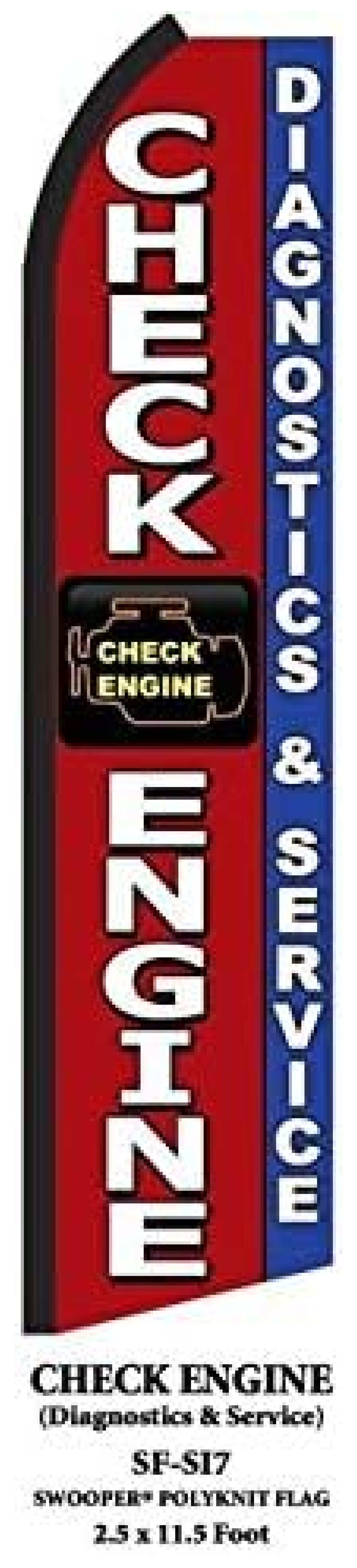 Check Engine Diagnostics and Service King Single Flag | 11.5ft x 2.5ft ...