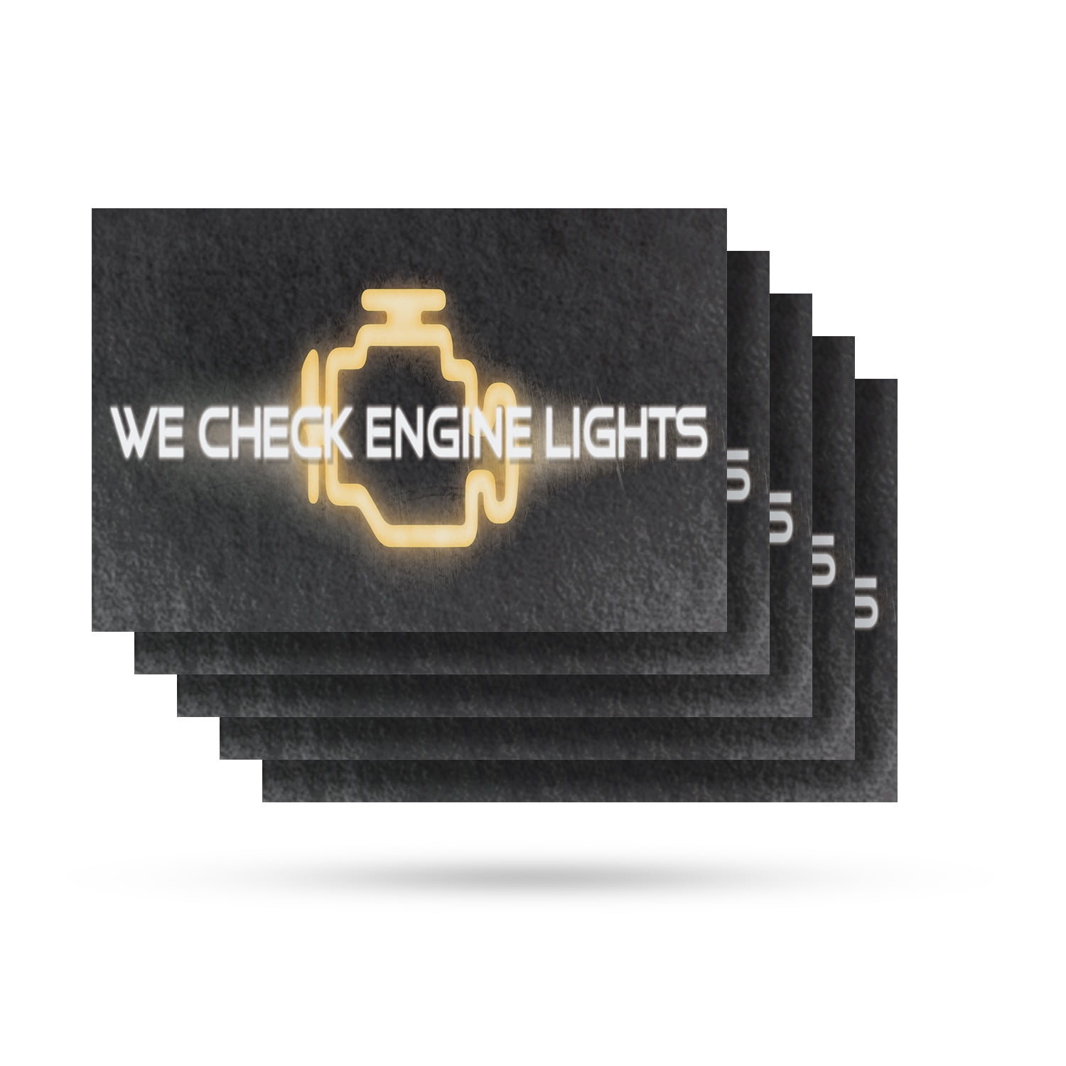 We Check Engine Lights Vinyl Decal 5 Pack of 18 Inch x 24 Inch ...