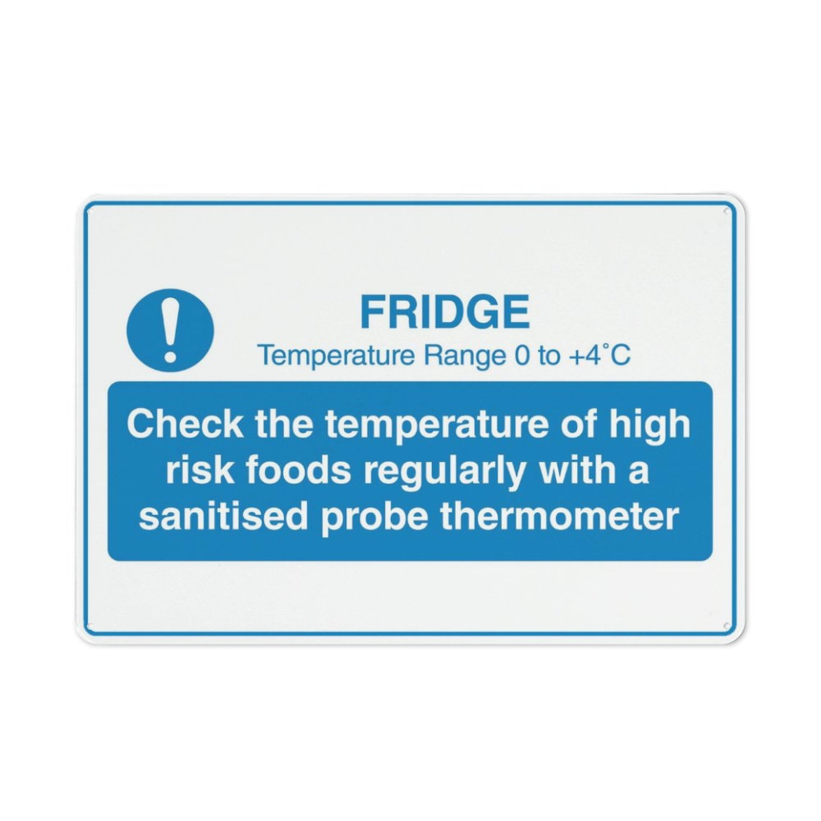 Check Fridge Temperature Sign 8X12 Inch Rust Free Aluminum Easy To Read ...