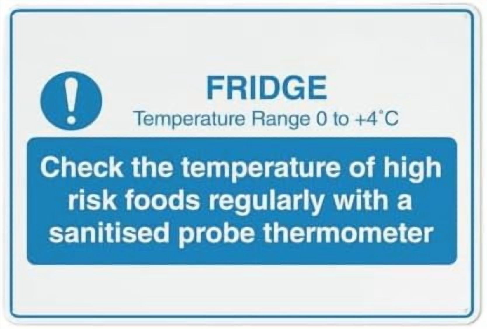 Check Fridge Temperature Sign 8X12 Inch Rust Free Aluminum Easy To Read ...