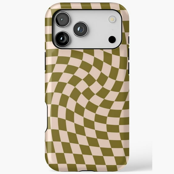 Check Green Moss Twist Plaid Pattern Phone Cover for iPhone 11 12 13 14 ...