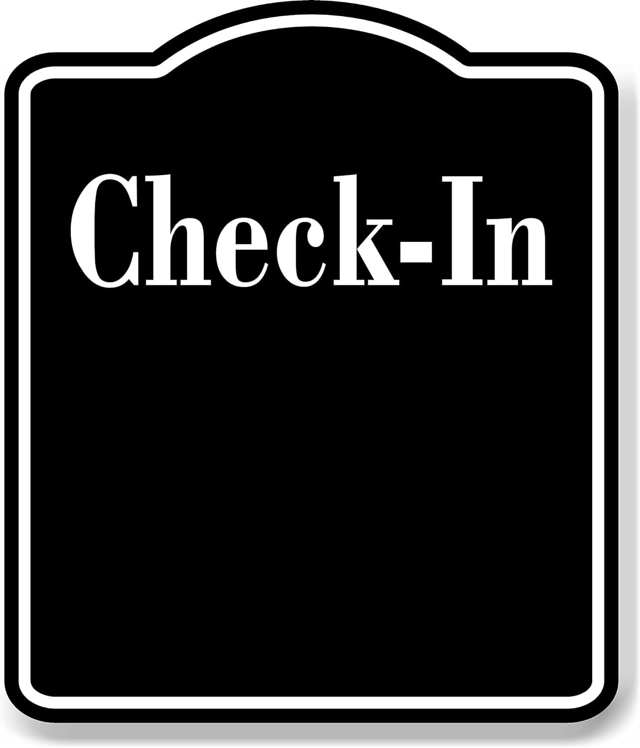 Check-In BLACK Aluminum Composite Sign, 20"x24" - Walmart.com