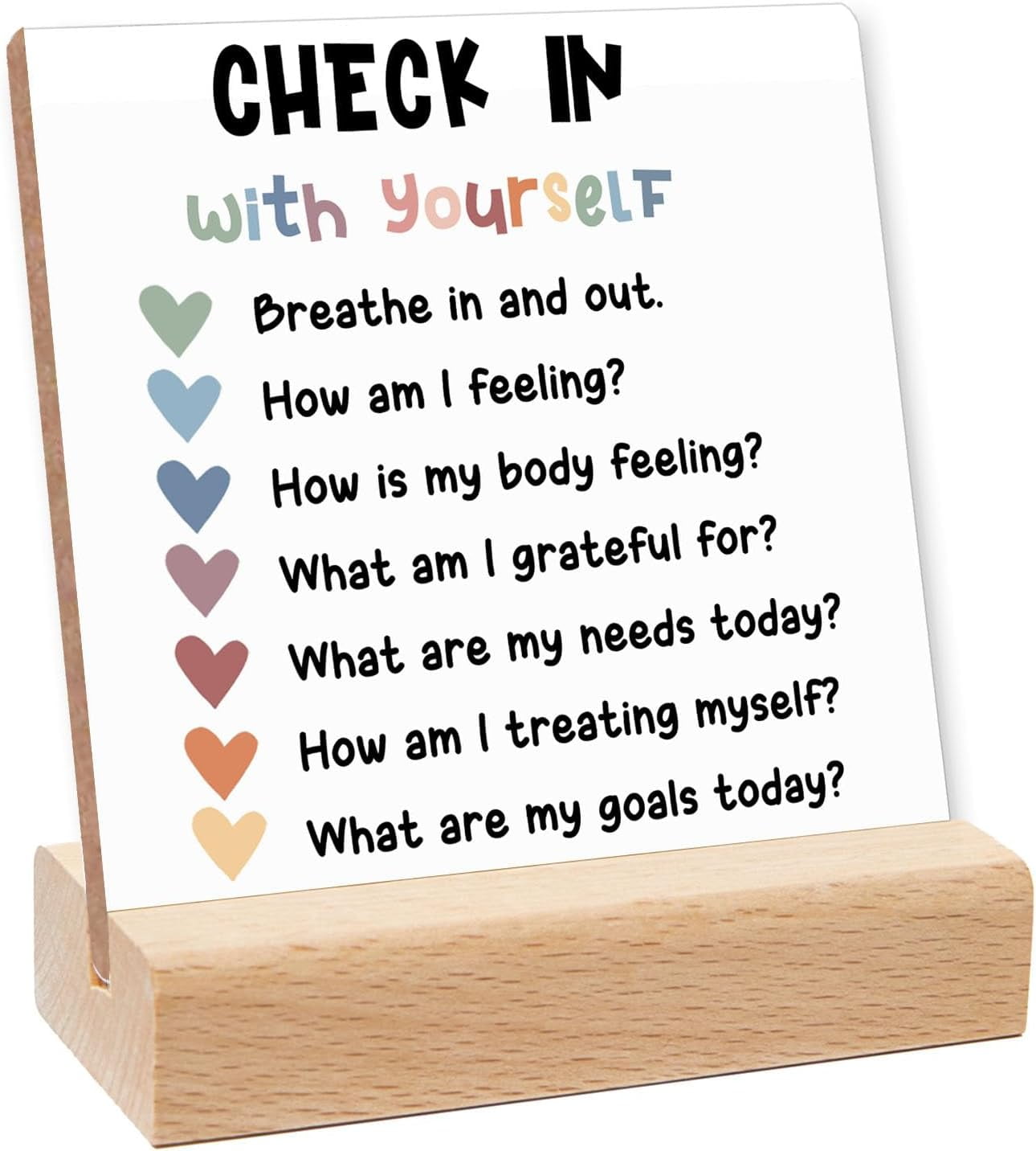 Check In Mental Health Sign, Therapist Office Desk Decor, Psychology ...