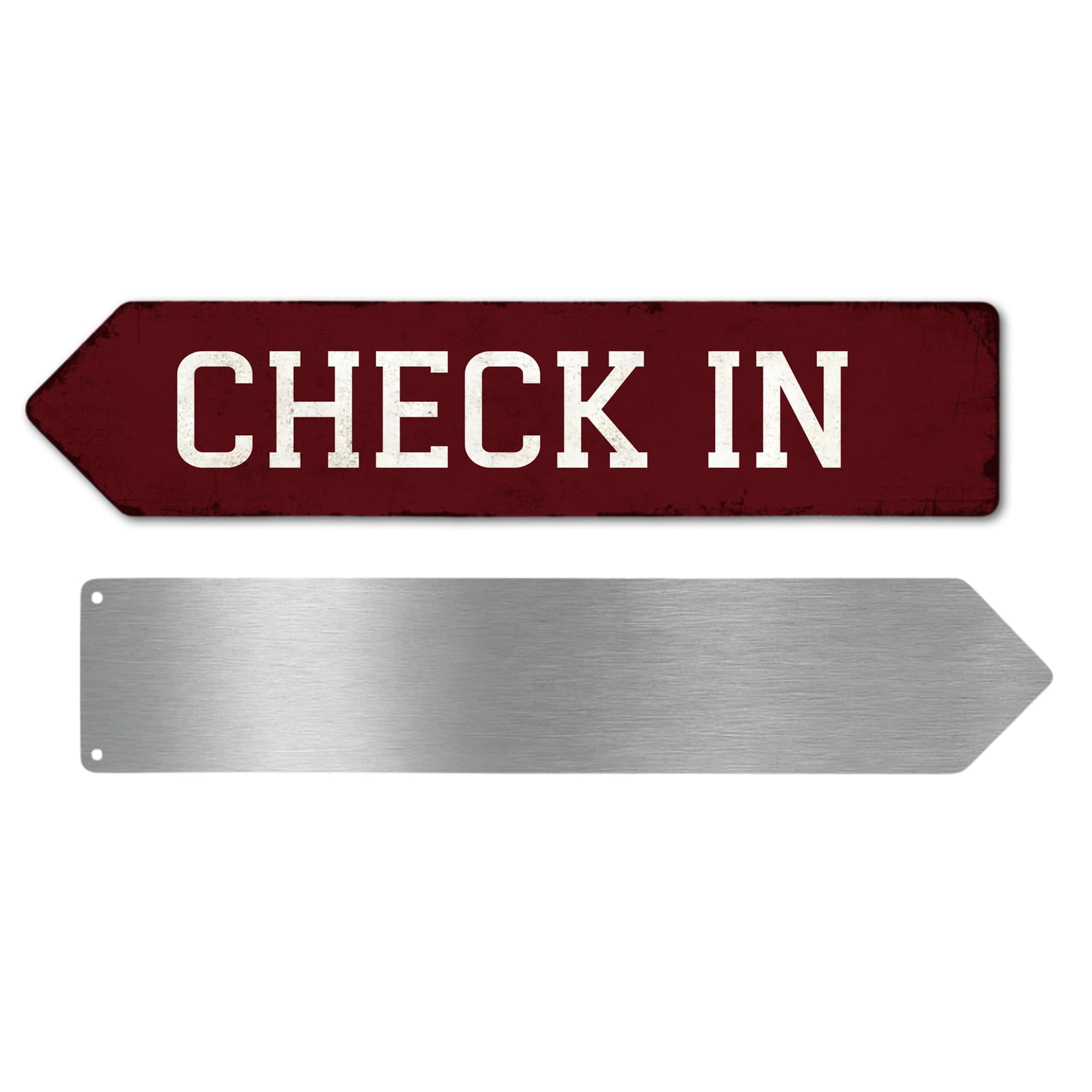Check In Metal Sign by DC | Arrow Metal Directional Signage for Indoor ...
