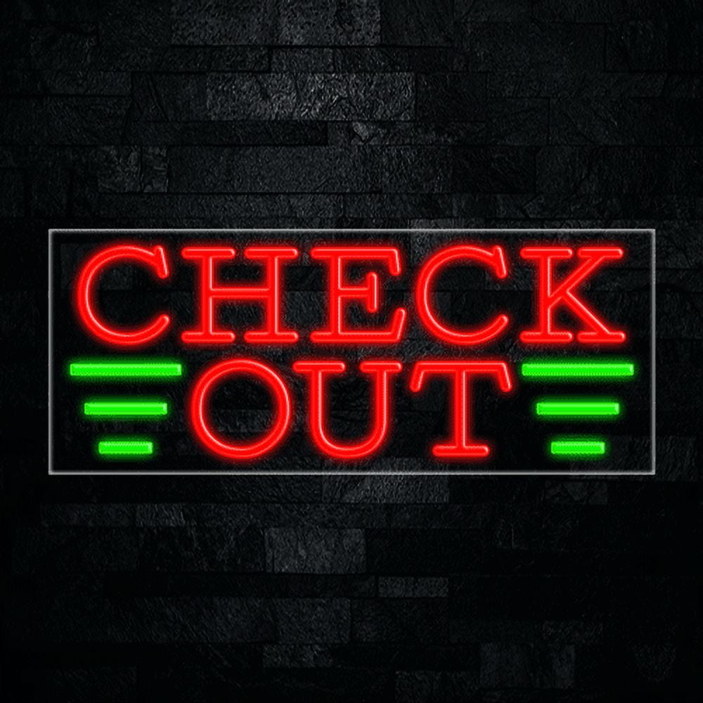 Check Out-LED Neon Sign 30"L x 12"H #30765 - Walmart.com