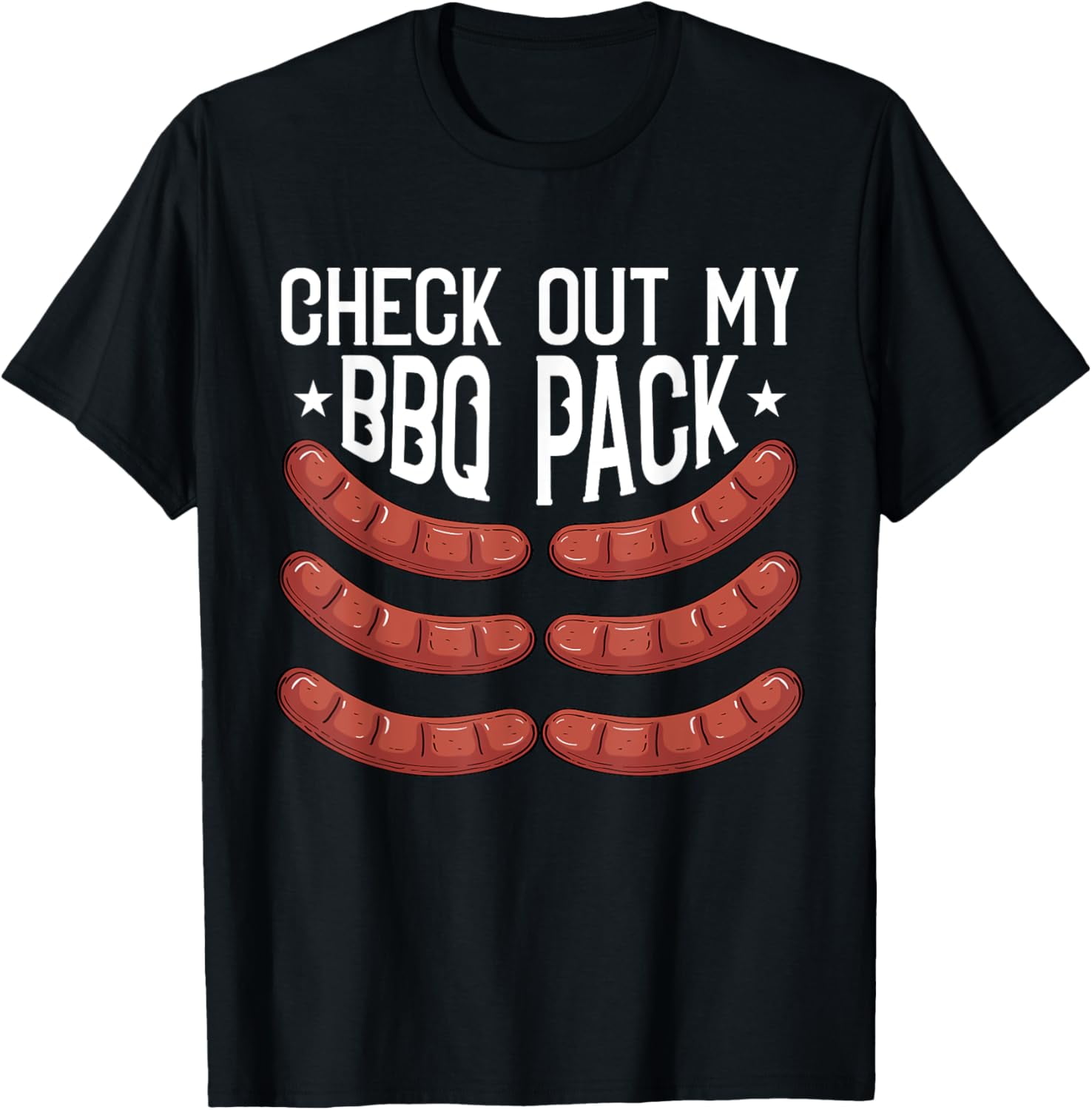 Check Out My 6 Pack BBQ Funny Barbecue Chef Smoker Pitmaster T-Shirt ...