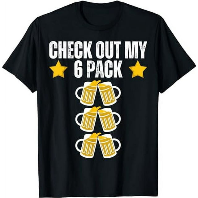 Check Out My Six Pack Beer 6 Packs Abs Costume Beers Funny T-Shirt ...