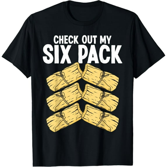Check Out My Six Pack Funny Burrito Inspired Six Pack Design T Shirt ...