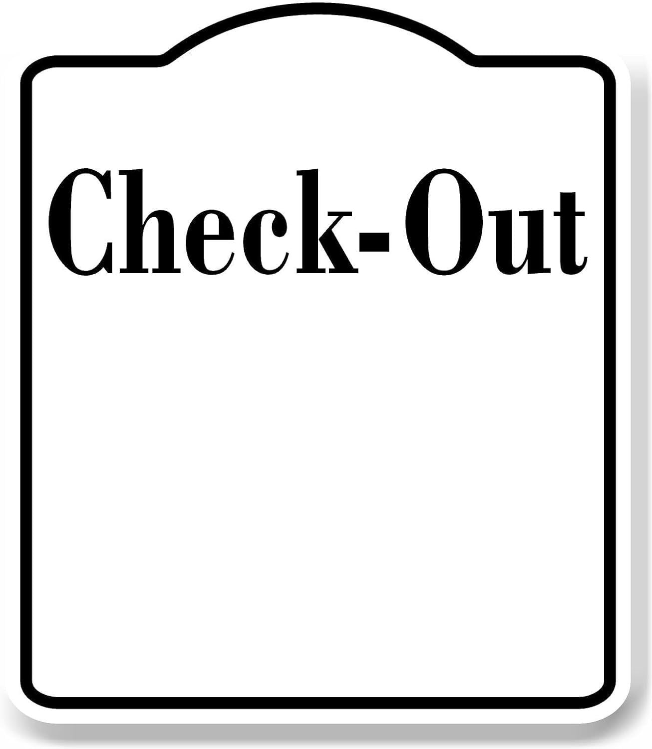 Check-Out WB Aluminum Composite Sign 8.5''x10'' - Walmart.com