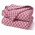 Check Pattern Cotton Body Towels 2-Pack, Lightweight Quick Dry Woven ...