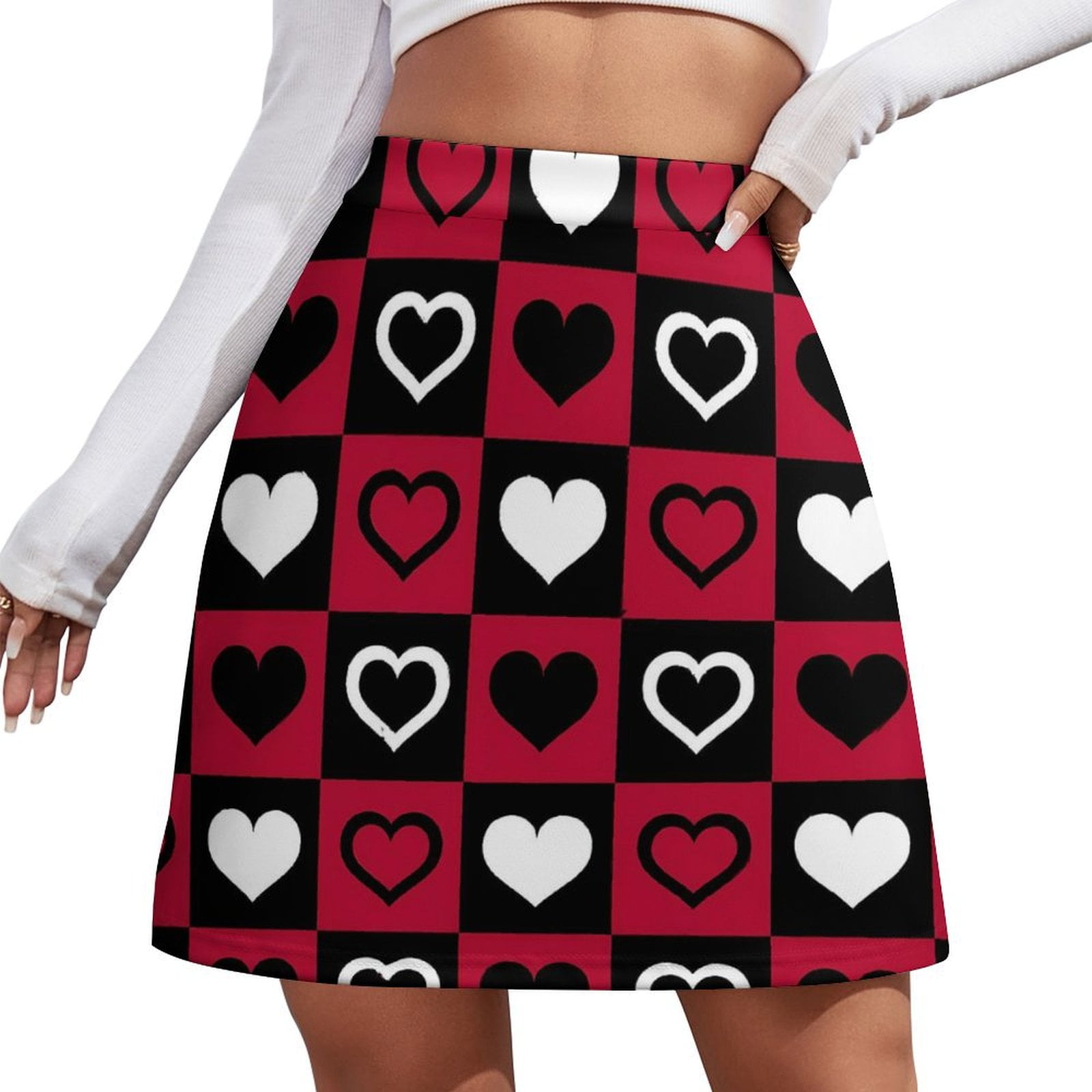 Check Print Skirt Women Modern Checkerboard Modern Mini Skirts Spring ...