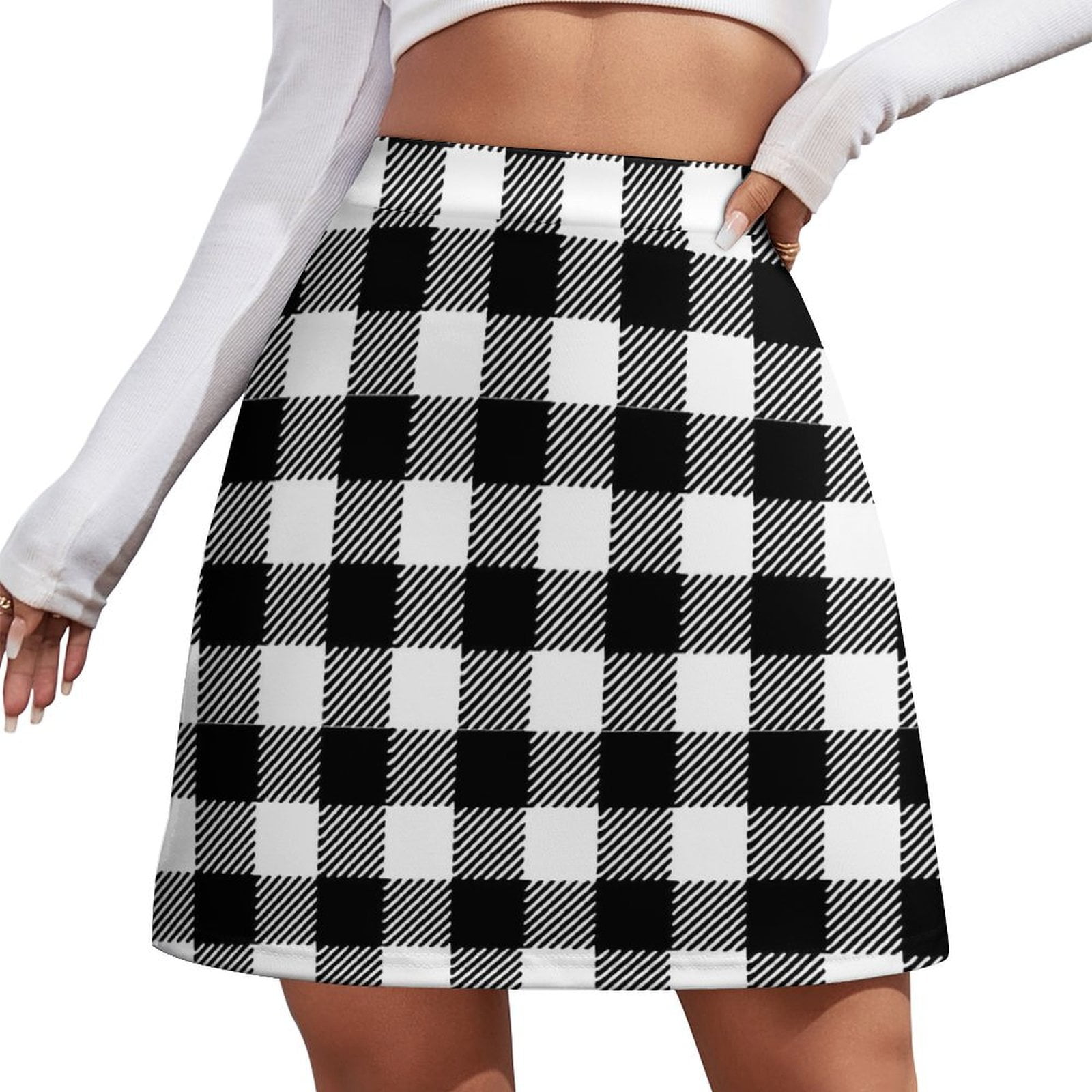 Check Print Skirt Women Modern Checkerboard Modern Mini Skirts Spring ...