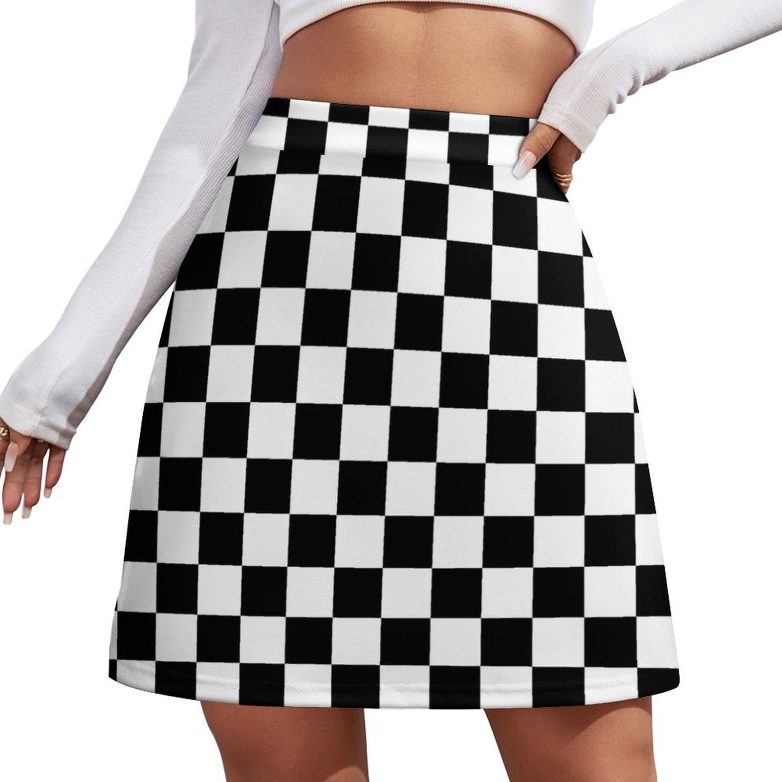 Check Print Skirt Women Modern Checkerboard Modern Mini Skirts Spring ...