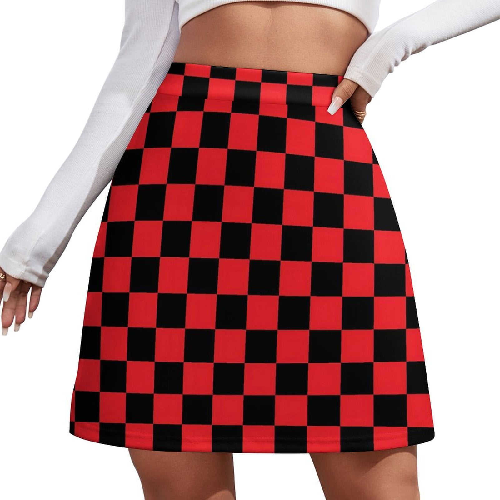 Check Print Skirt Women Modern Checkerboard Modern Mini Skirts Spring ...
