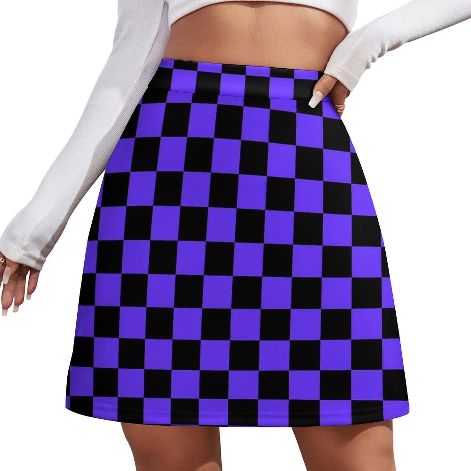 Check Print Skirt Women Modern Checkerboard Modern Mini Skirts Spring ...