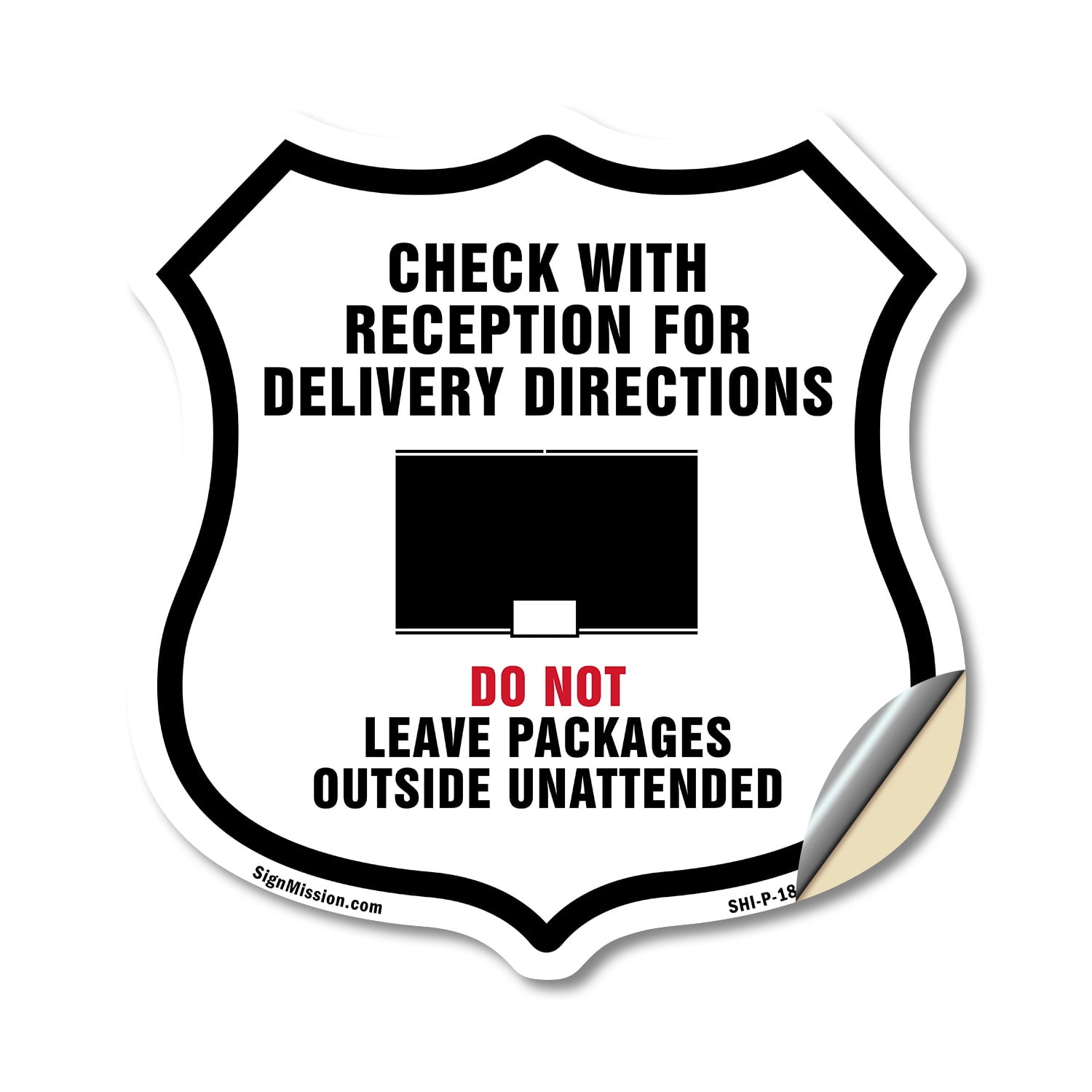 Check With Reception For Delivery Directions Do Not Leave Packages ...