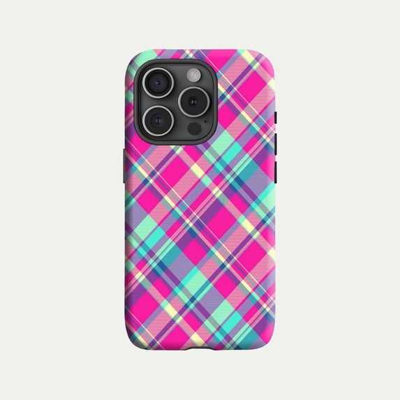 Check Tartan Fabric Print Protective Cover Classic Plaid Pattern Phone ...