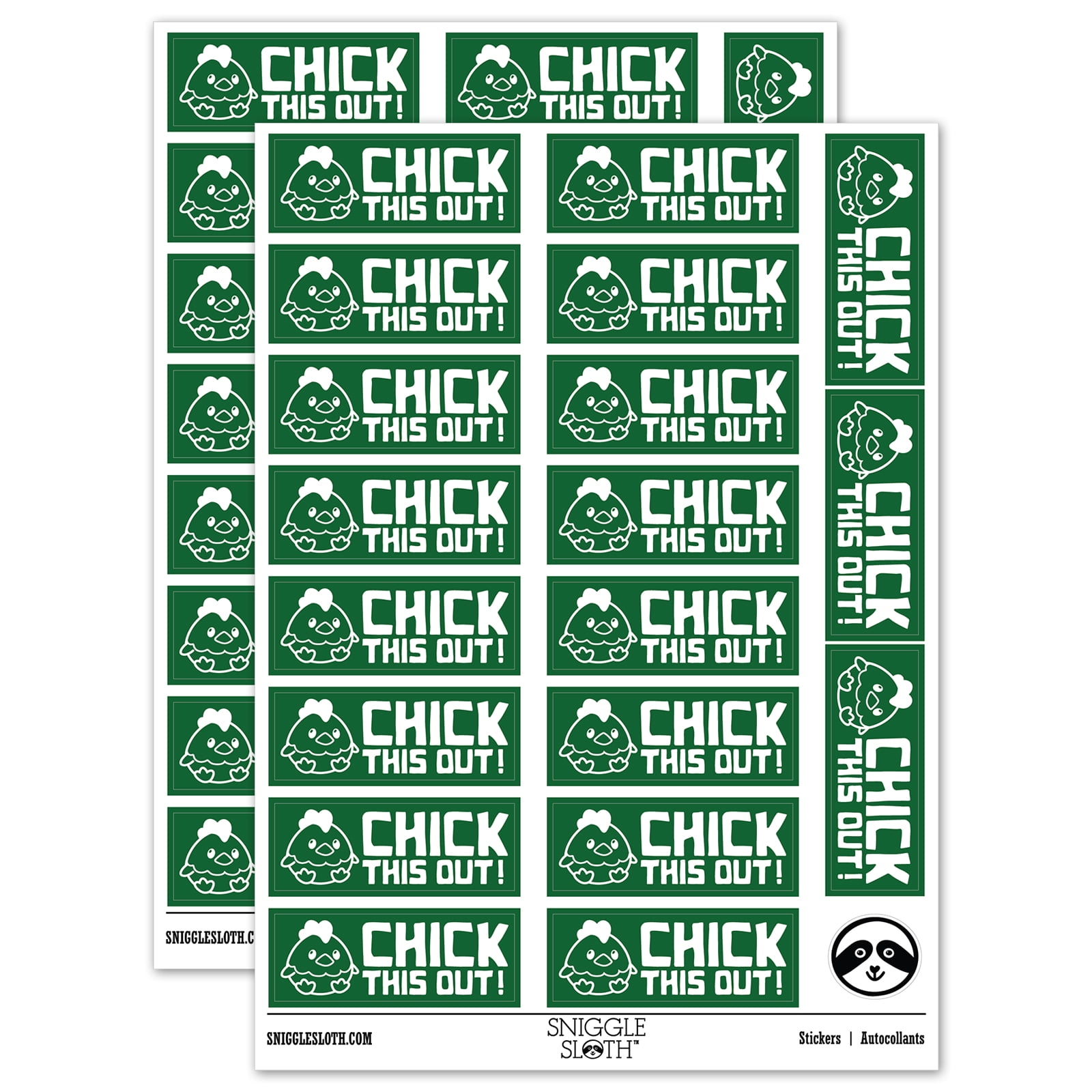 Check This Out Baby Chicken Teacher Student School Sticker Set - Dark ...