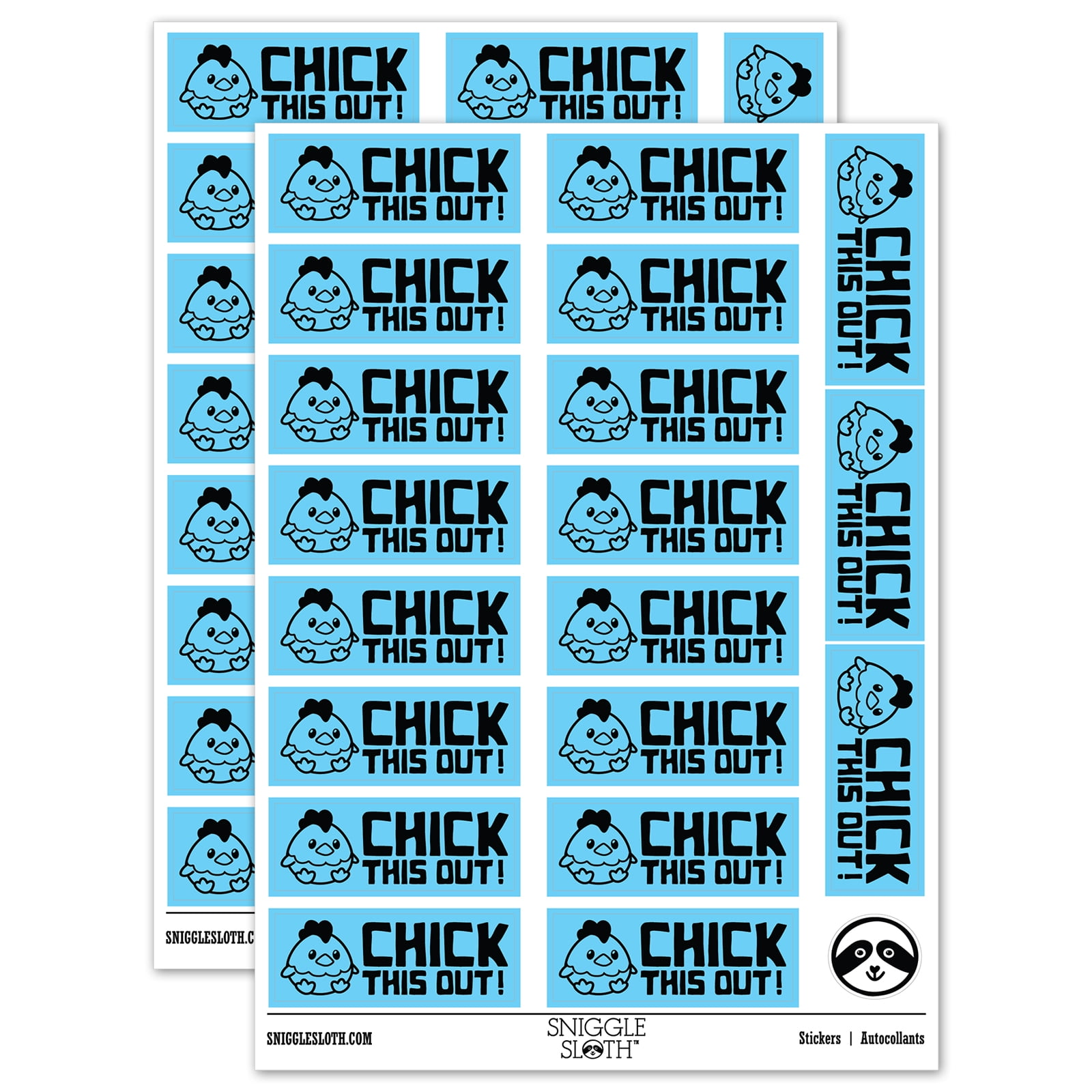 Check This Out Baby Chicken Teacher Student School Sticker Set - Light ...