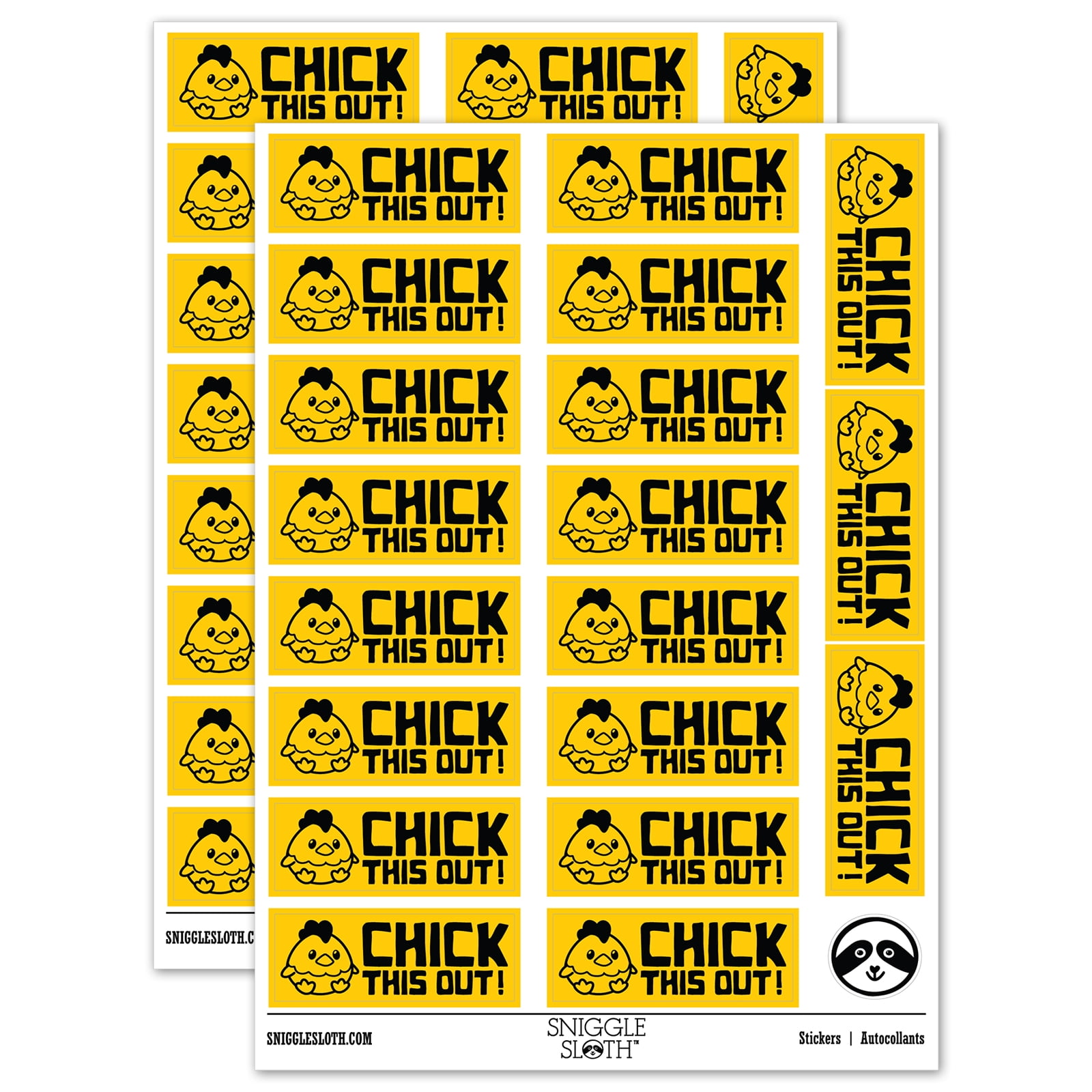 Check This Out Baby Chicken Teacher Student School Sticker Set - Yellow ...