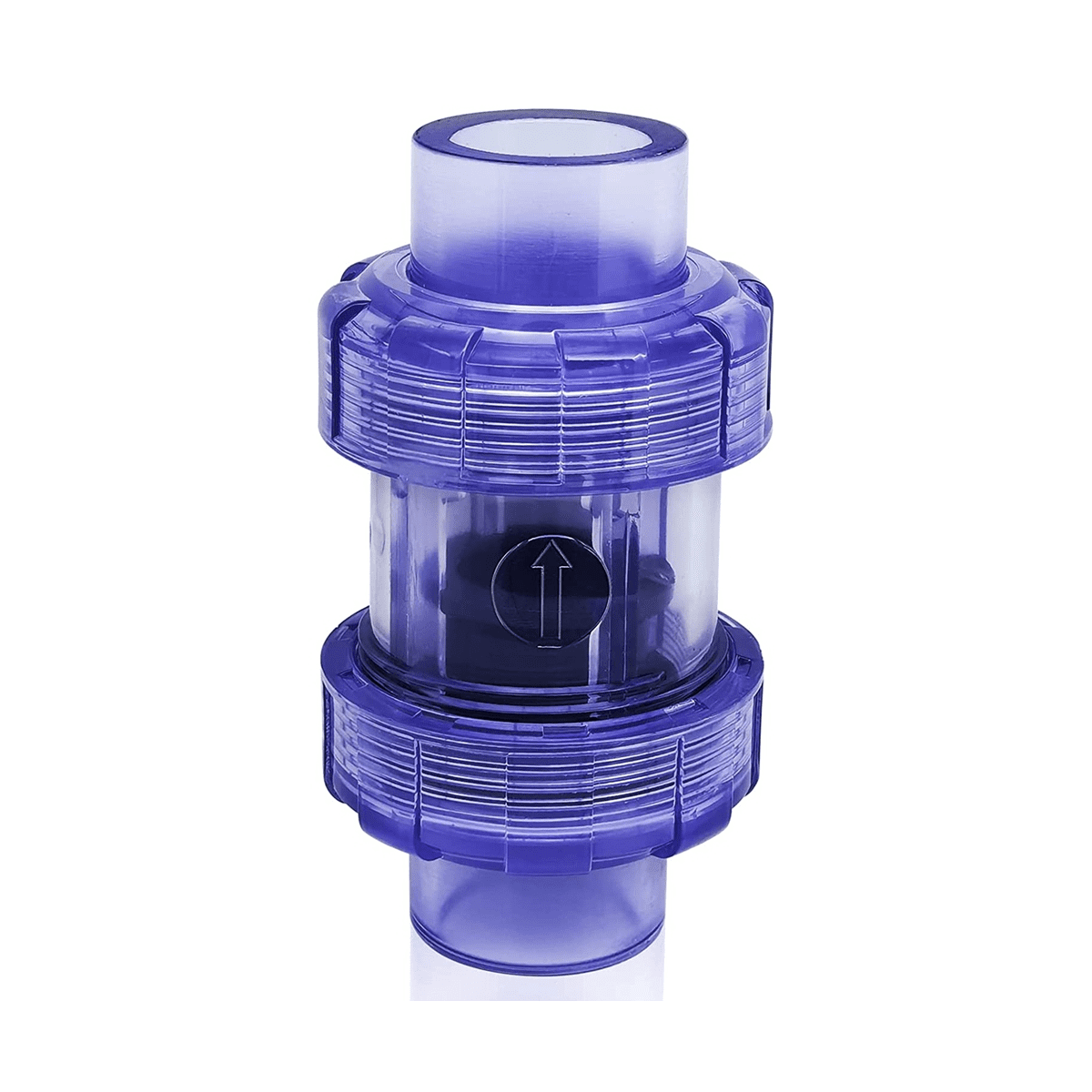 Check Valve 3/4 Inch True Union Check Valve Transparent Blue UPVC Check ...