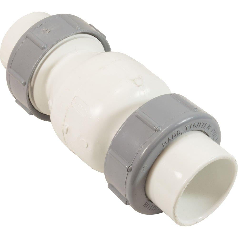 Check Valve, Flo Control,Spring,1-1/2"s,1/2lb,True Union,Wht 1700-15 ...