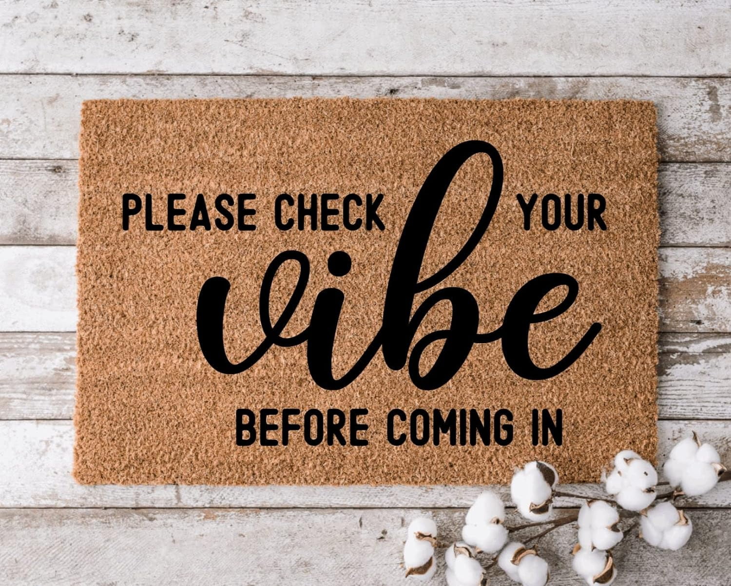 Check Your Vibe Before Coming in | Custom Welcome Mat | Cheerful Gift ...