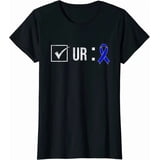 Check Your Colon Awareness Colonoscopy Blue Ribbon T-Shirt - Walmart.com