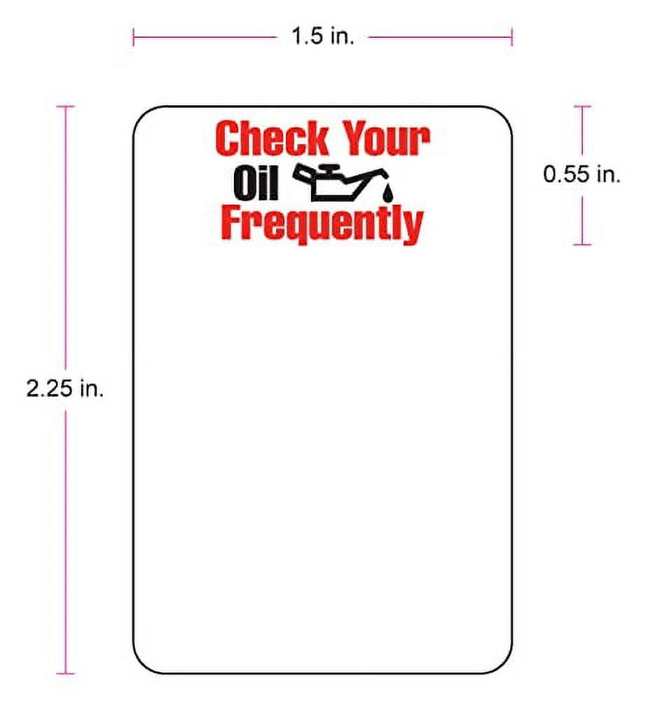 Check Your Oil Frequently Oil Change Printer Stickers - Static Cling ...