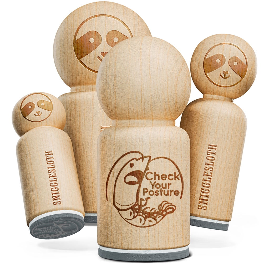 Check Your Posture Shrimp Prawn Back Rubber Stamp for Stamping Crafting ...