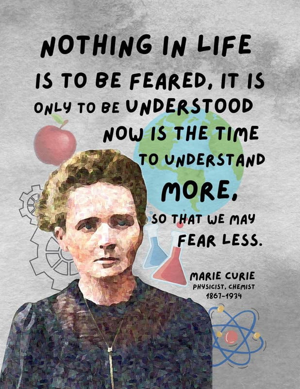 Check6 Marie Curie Poster | 12-Inches By 18-Inches Inspirational ...