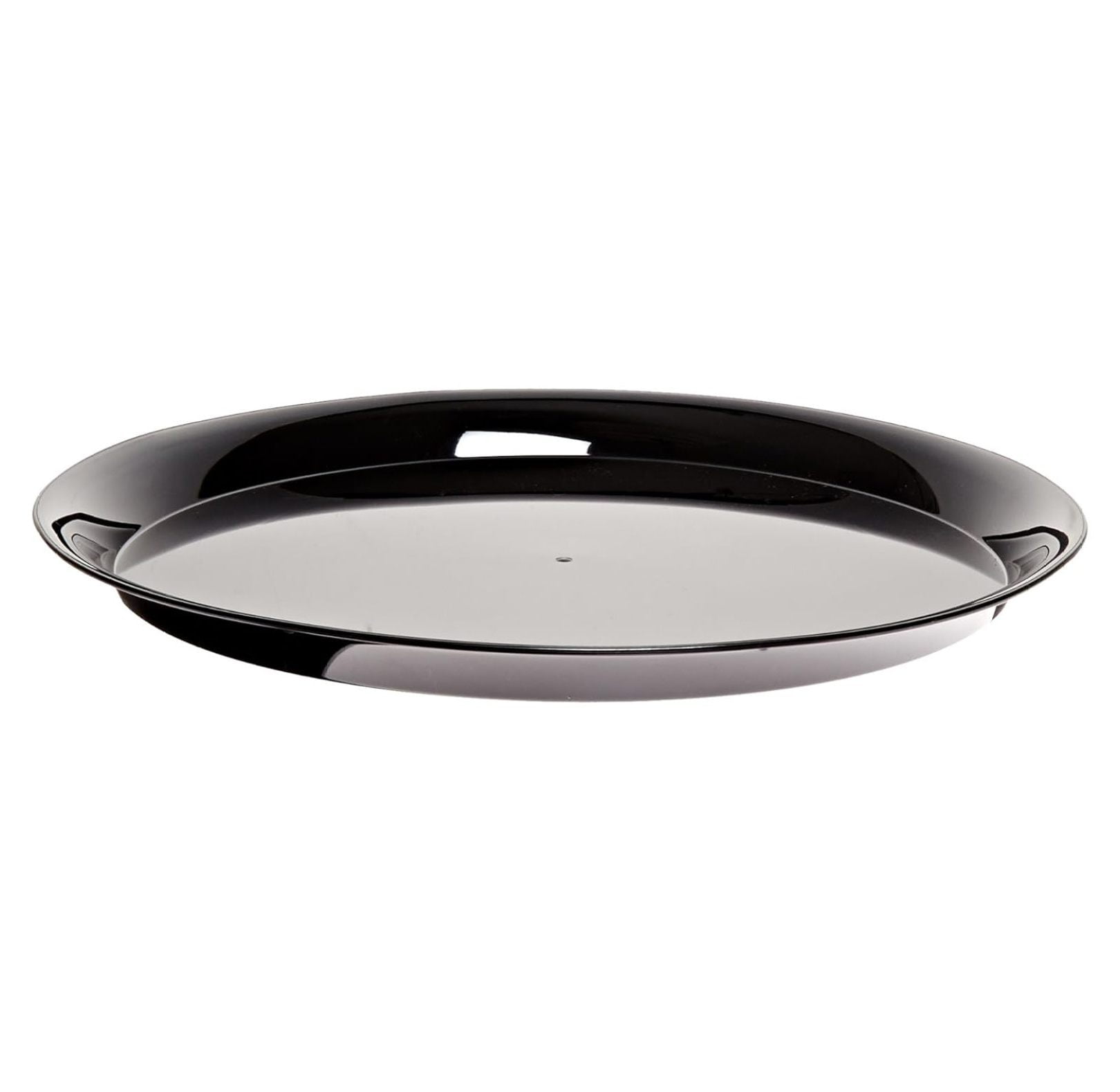 CheckMate Heavyweight Plastic Round Catering Tray with High Edge, 12 ...