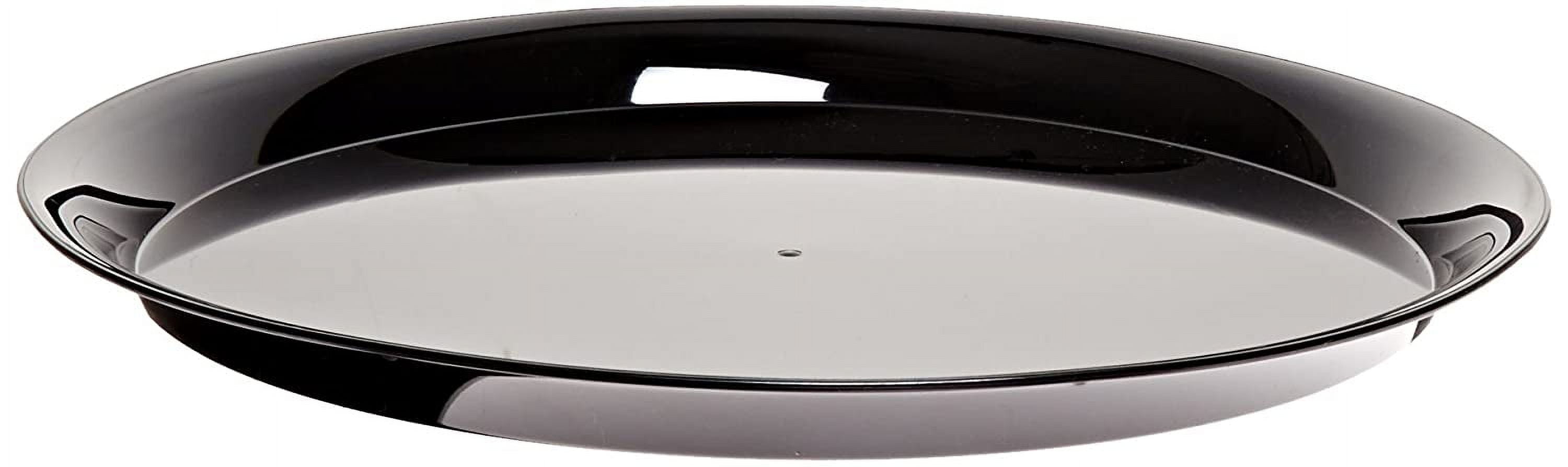 CheckMate Heavyweight Plastic Round Catering Tray with High Edge, 12 ...