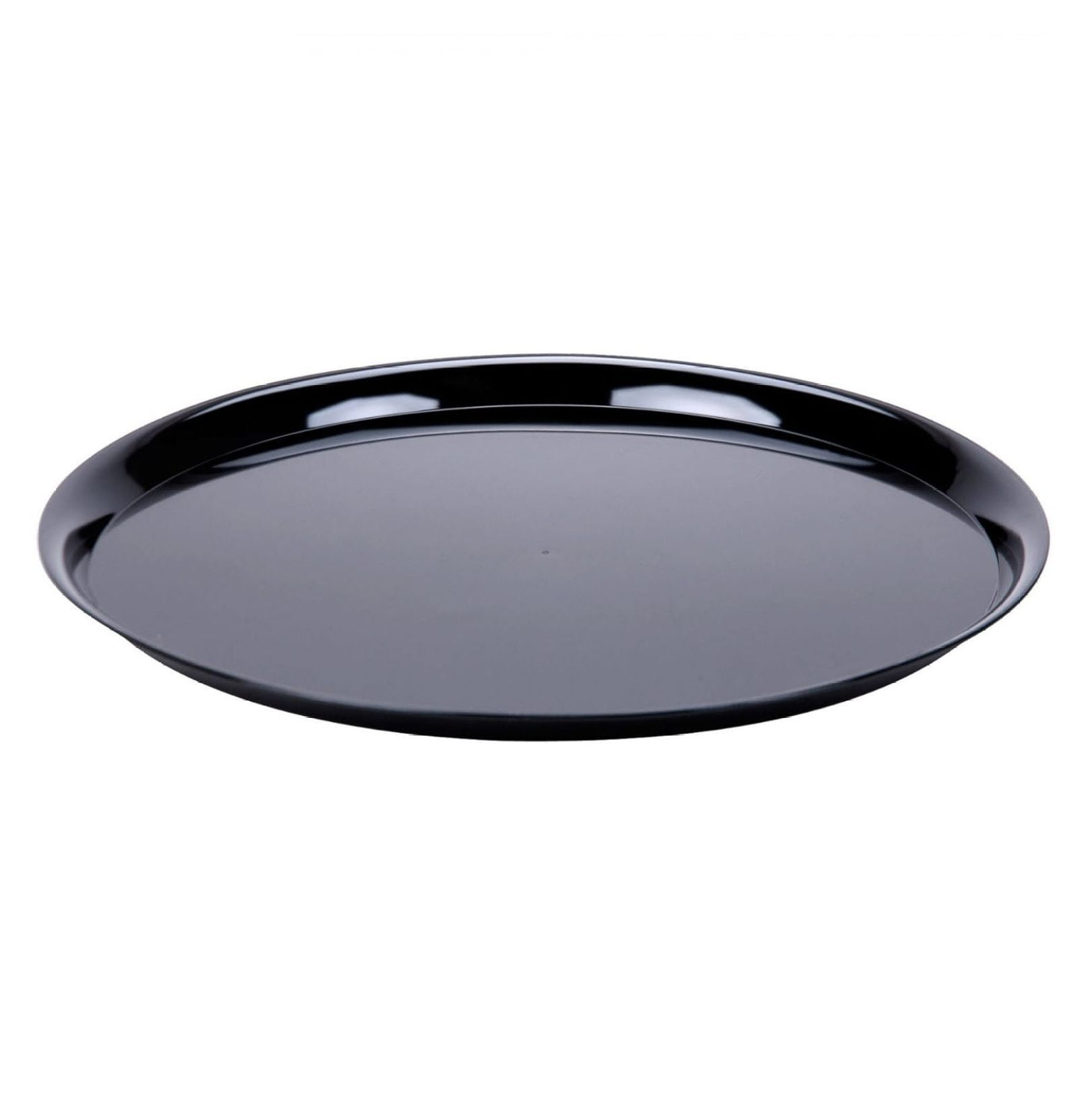 CheckMate Heavyweight Plastic Round Catering Tray with High Edge, 16 ...