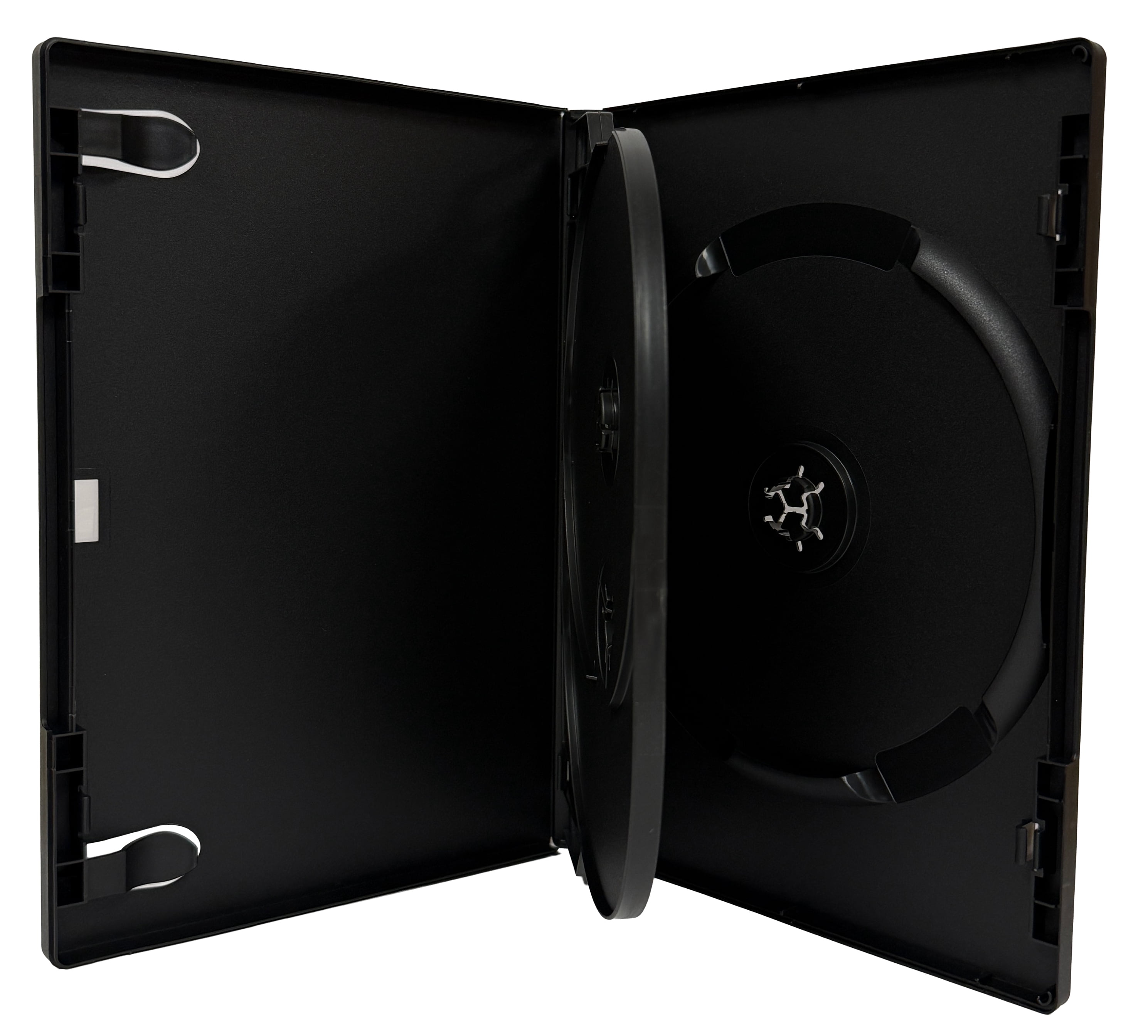 CheckOutStore 10 Premium Standard Black Triple 3 Disc DVD Cases ...