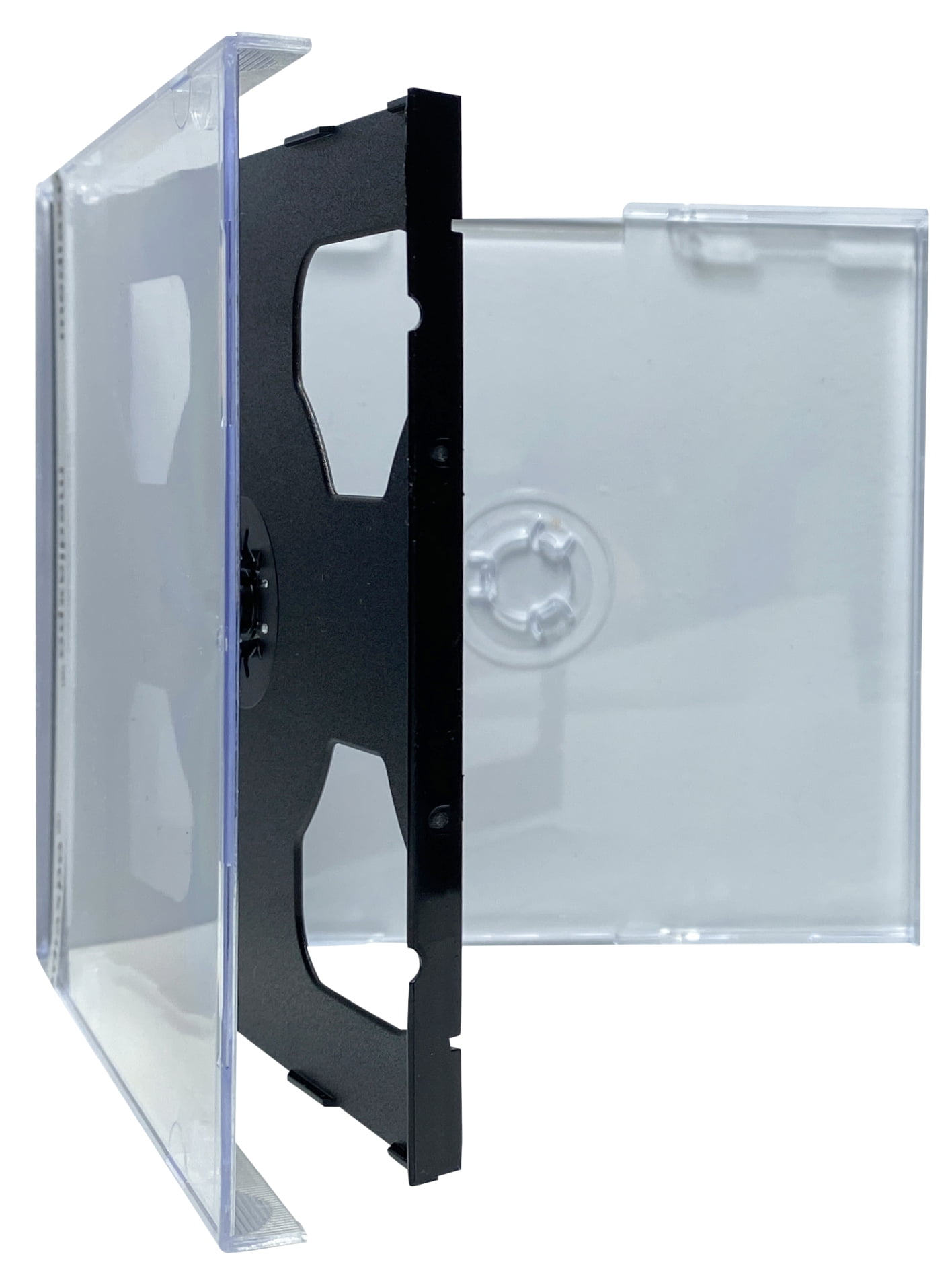 CheckOutStore 10 Standard Black Triple 3 Disc CD Jewel Case - Walmart.com
