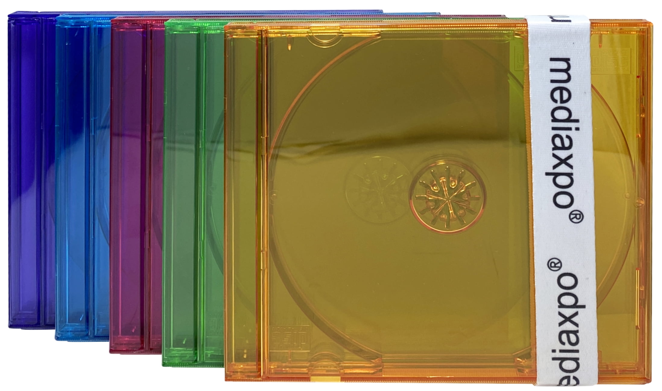 CheckOutStore 10 Standard Assorted Clear Color CD Jewel Case - Walmart.com