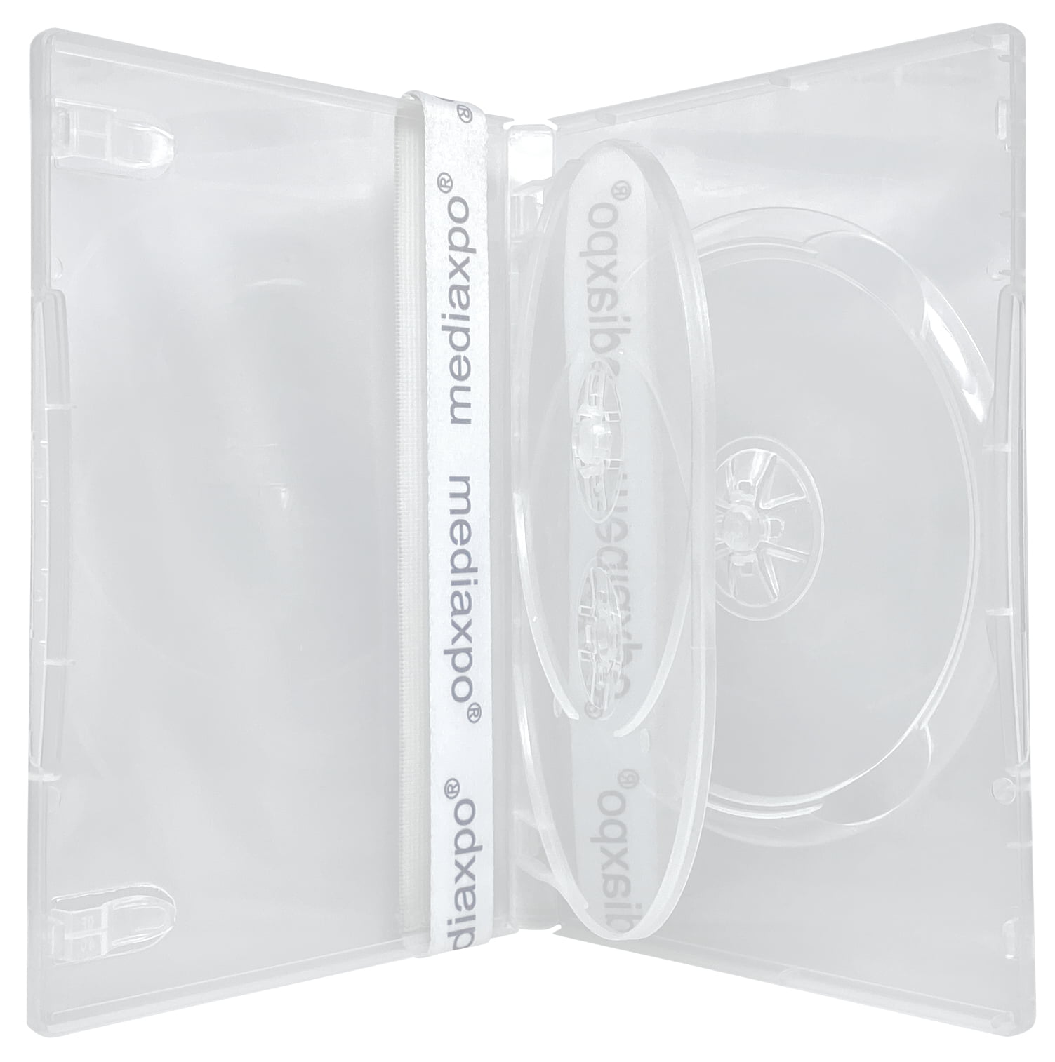 CheckOutStore 10 Standard Clear Triple 3 Disc DVD Cases - Walmart.com