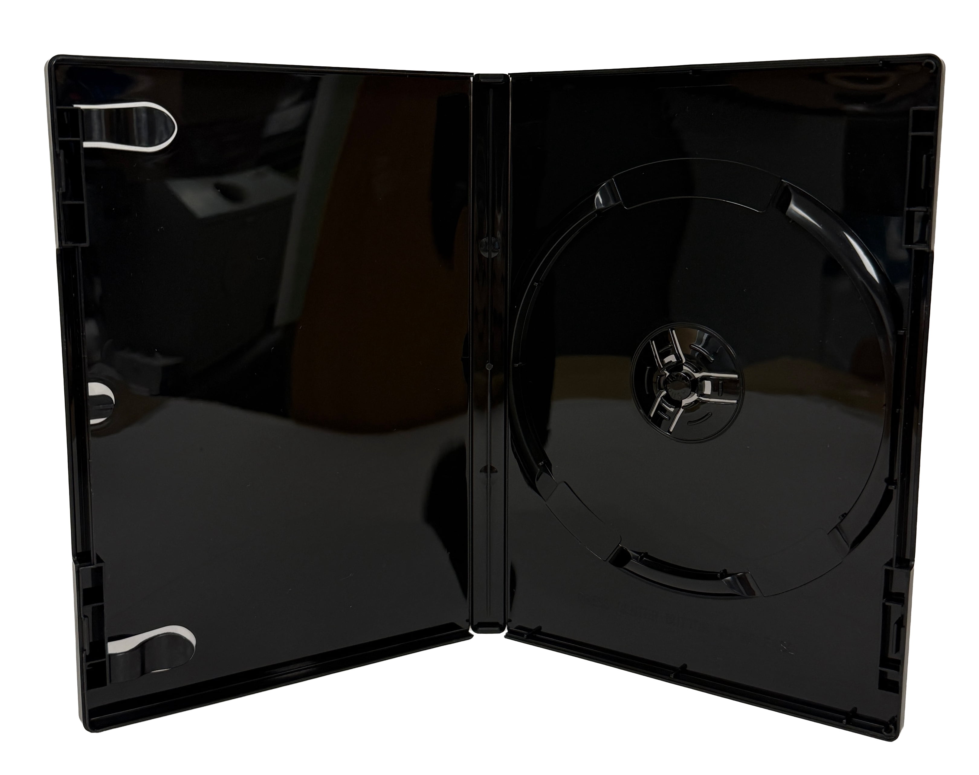 CheckOutStore 10 Premium Standard Shiny Glossy Black Single DVD Cases ...