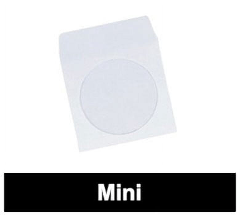 CheckOutStore 100 3" Mini Paper CD Sleeves with Window & Flap - Walmart.com