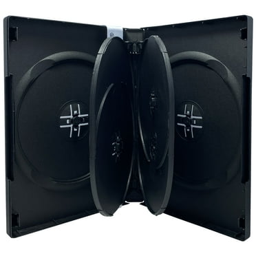 CheckOutStore 100 Standard Black Quad 4 Disc DVD Cases - Walmart.com