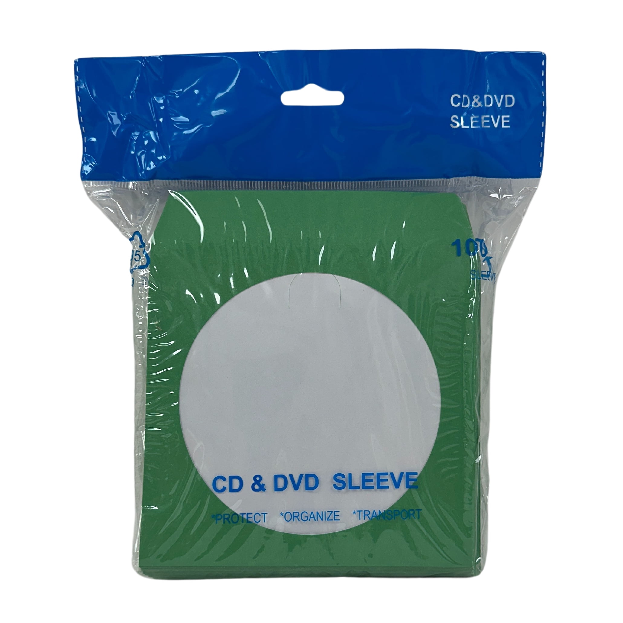 CheckOutStore 100 Green Color Paper CD Sleeves with Window & Flap ...