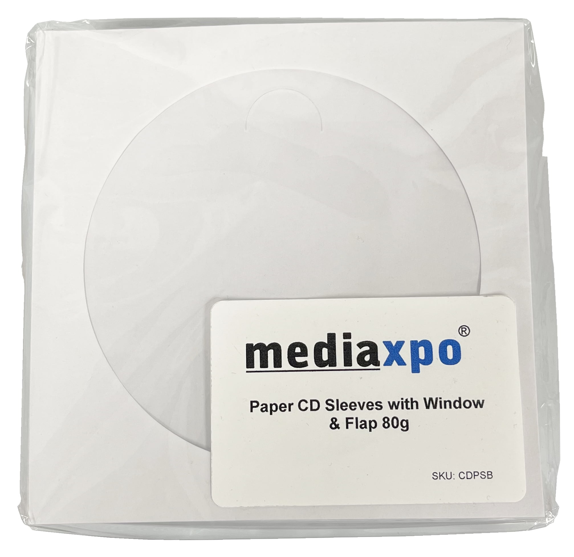 CheckOutStore 100 Paper CD Sleeves with Window & Flap 80g - Walmart.com