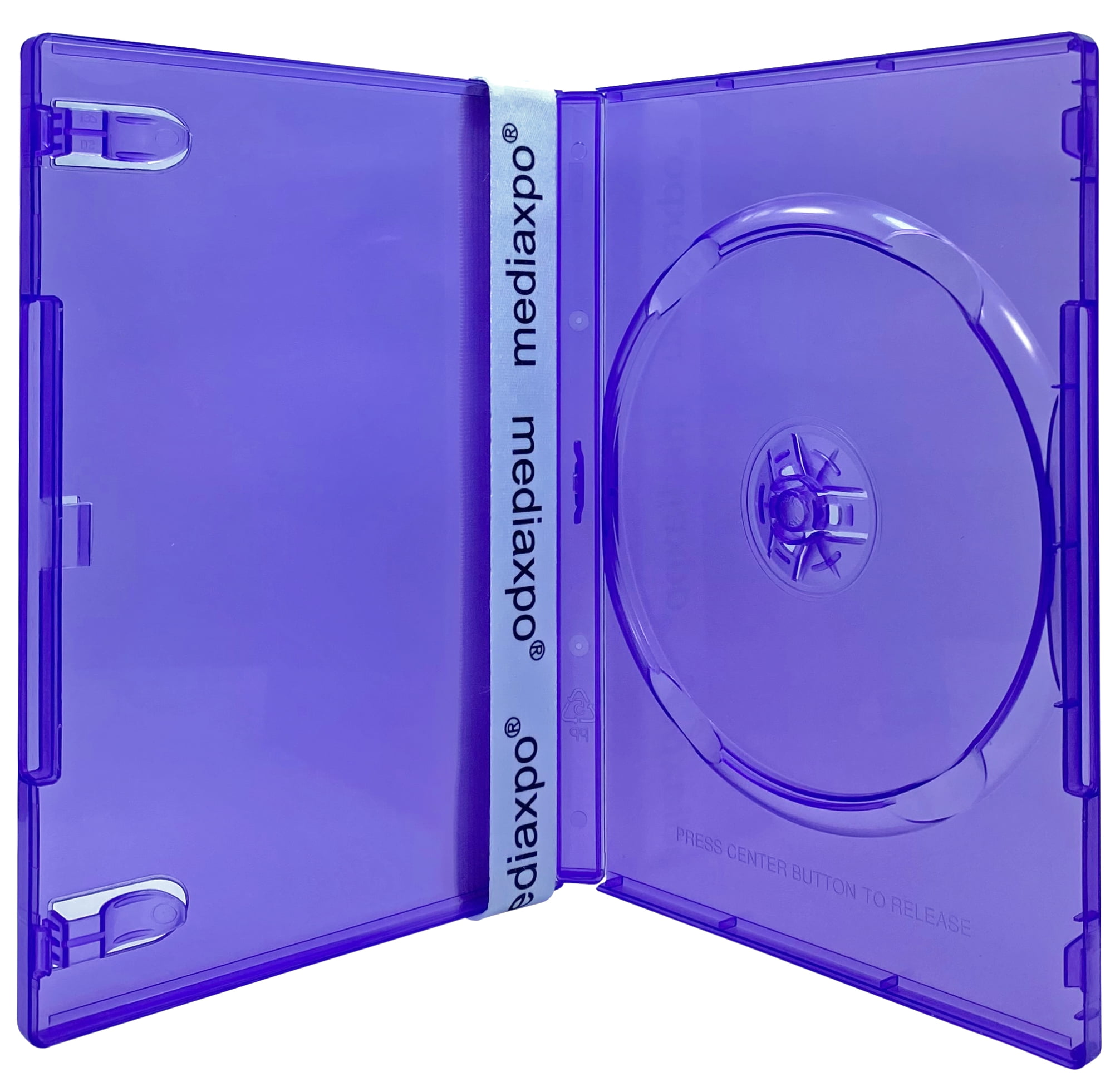 CheckOutStore 100 Standard Clear Purple Color Single DVD Cases ...