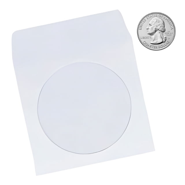 CheckOutStore 1000 3" Mini Paper CD Sleeves with Window & Flap ...