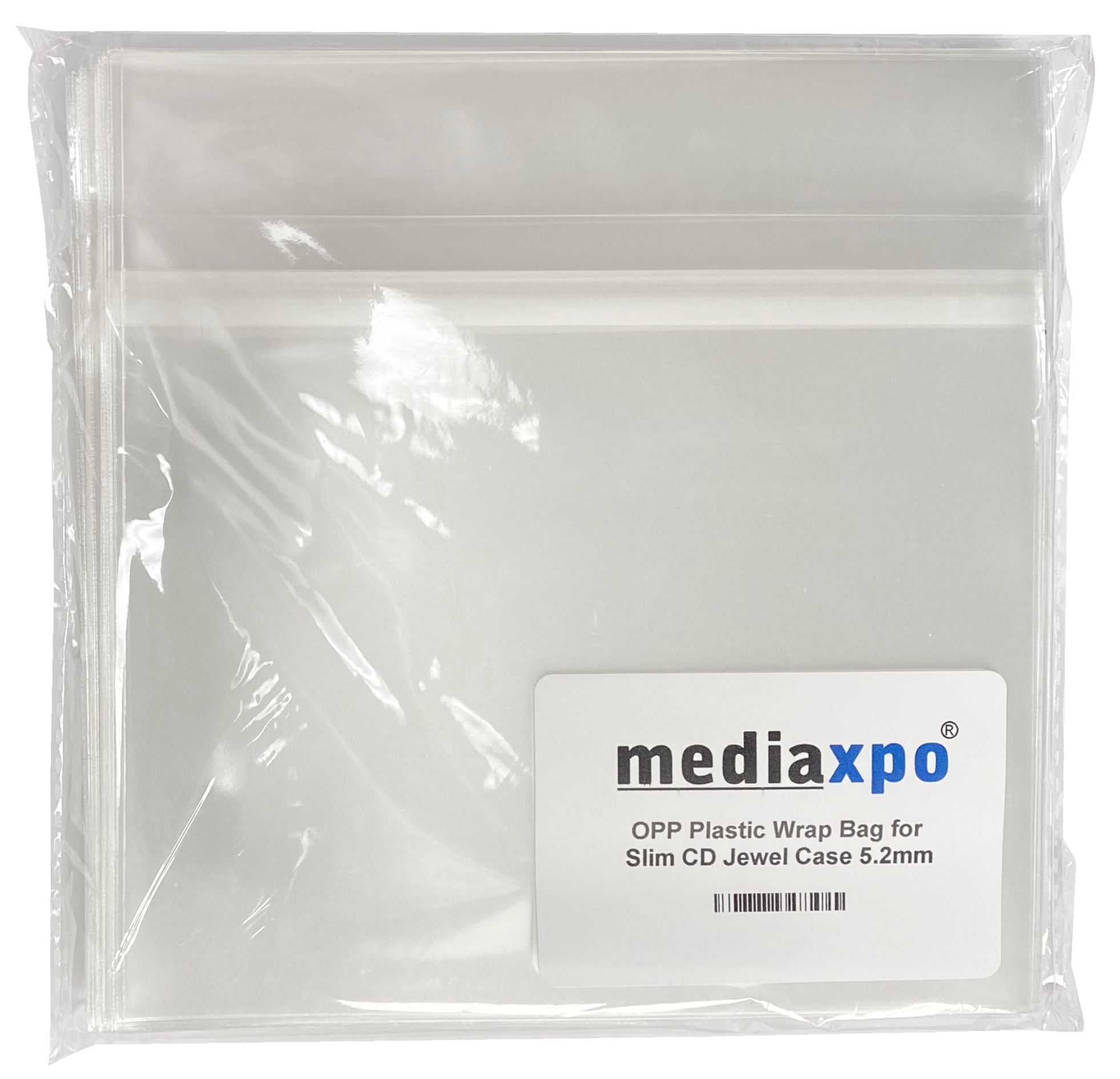 CheckOutStore 10000 OPP Plastic Wrap Bag for Slim CD Jewel Case 5.2mm ...