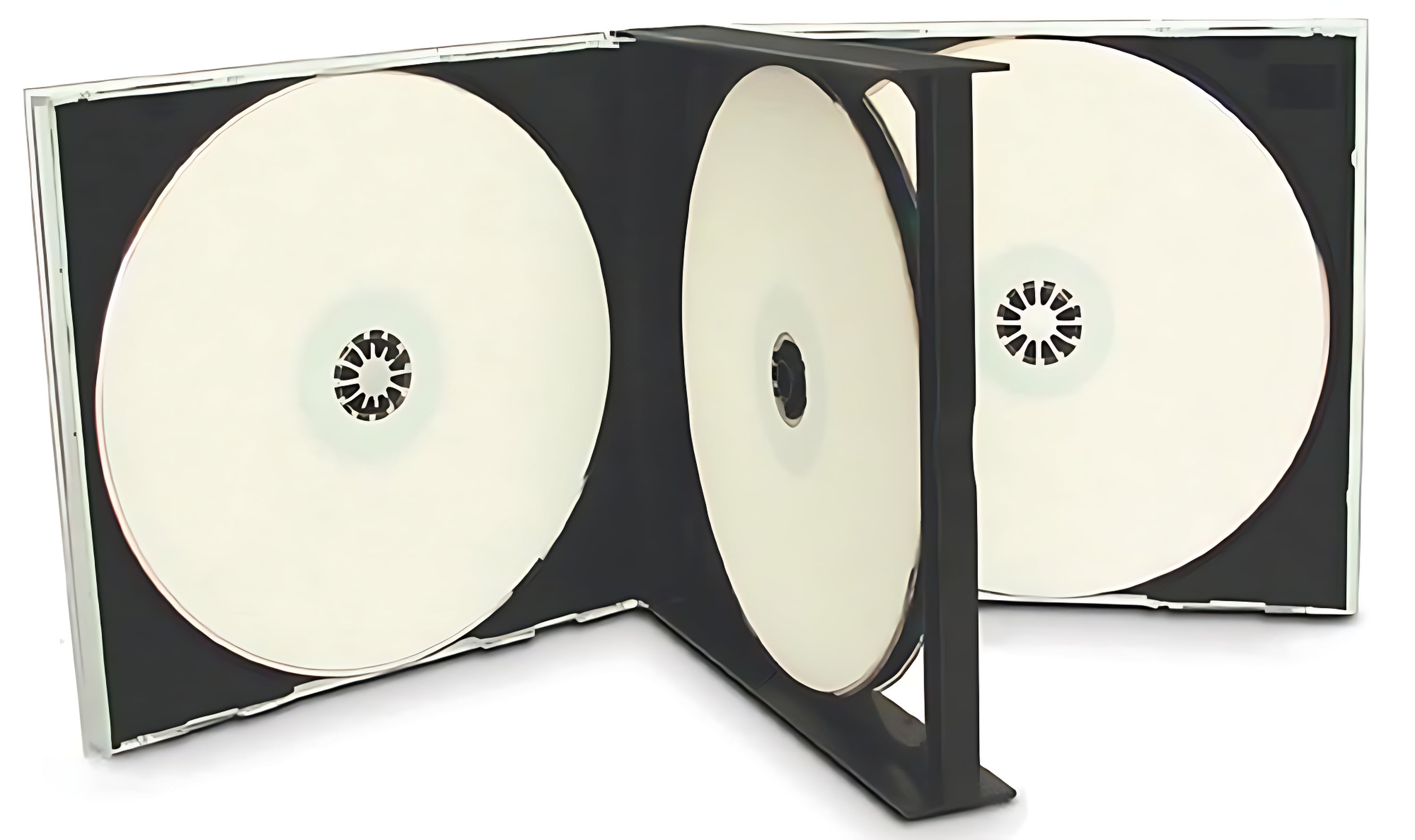 CheckOutStore 200 Black Quad 4 Disc CD Jewel Case: Electronics ...