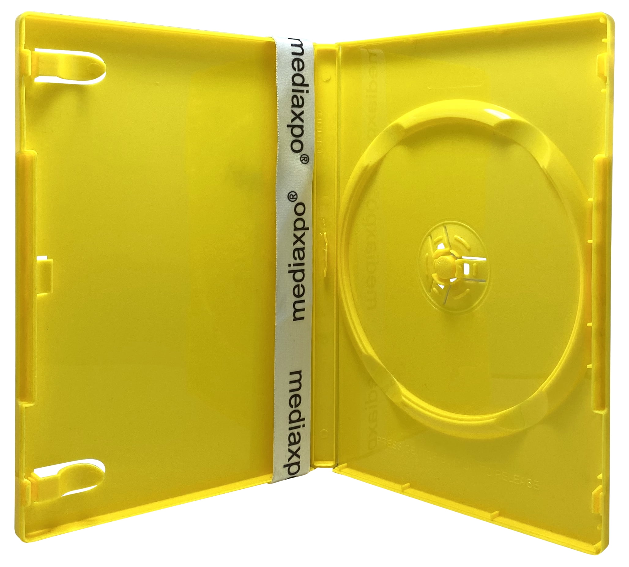 CheckOutStore 200 Standard Solid Yellow Color Single DVD Cases ...
