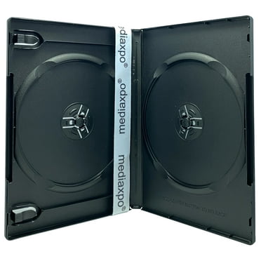 CheckOutStore 100 Standard Black Quad 4 Disc DVD Cases - Walmart.com